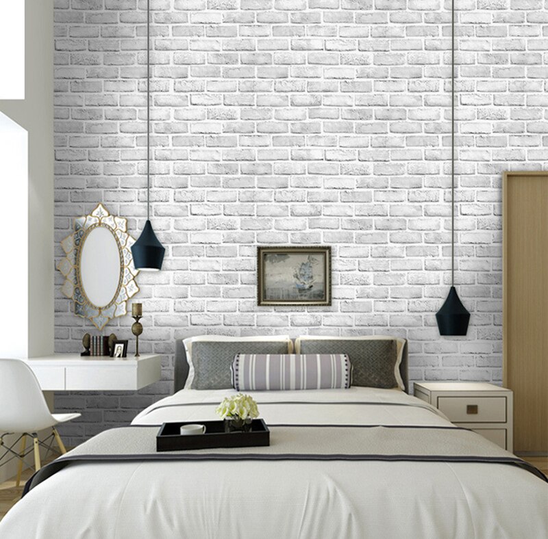 white brick pattern Wallpaper Brick,Home Decor Wal... – Grandado