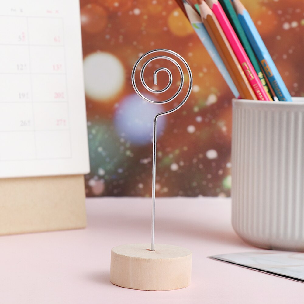 Wooden Memo Name Card Pendant Holder Base Photo Cl... – Grandado