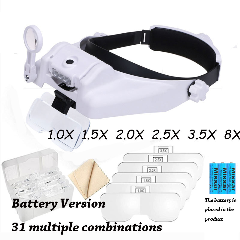 Z30 Headband Magnifier Illuminated Rechargeable Re... – Grandado