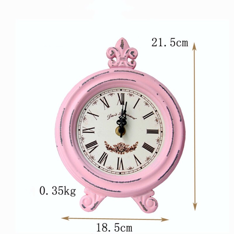 Vintage Wood Clock Table Alarm Clock Rural Style R... – Grandado