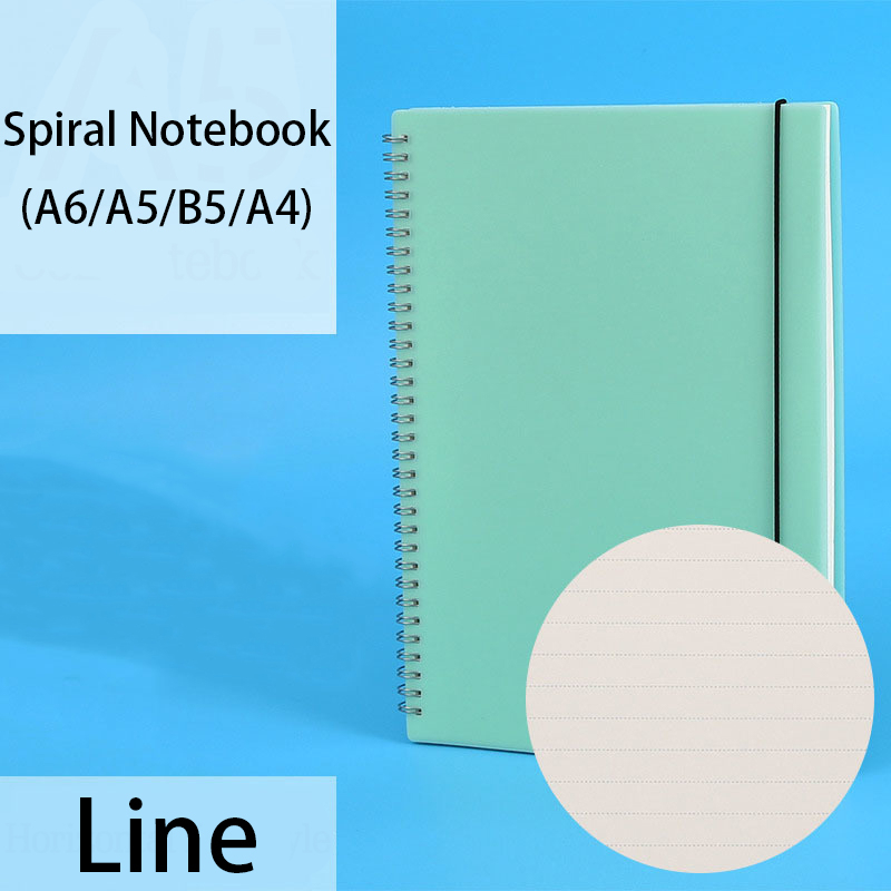A6 A5 B5 A4 Green Spiral Book Coil Notebook To-Do ... – Grandado