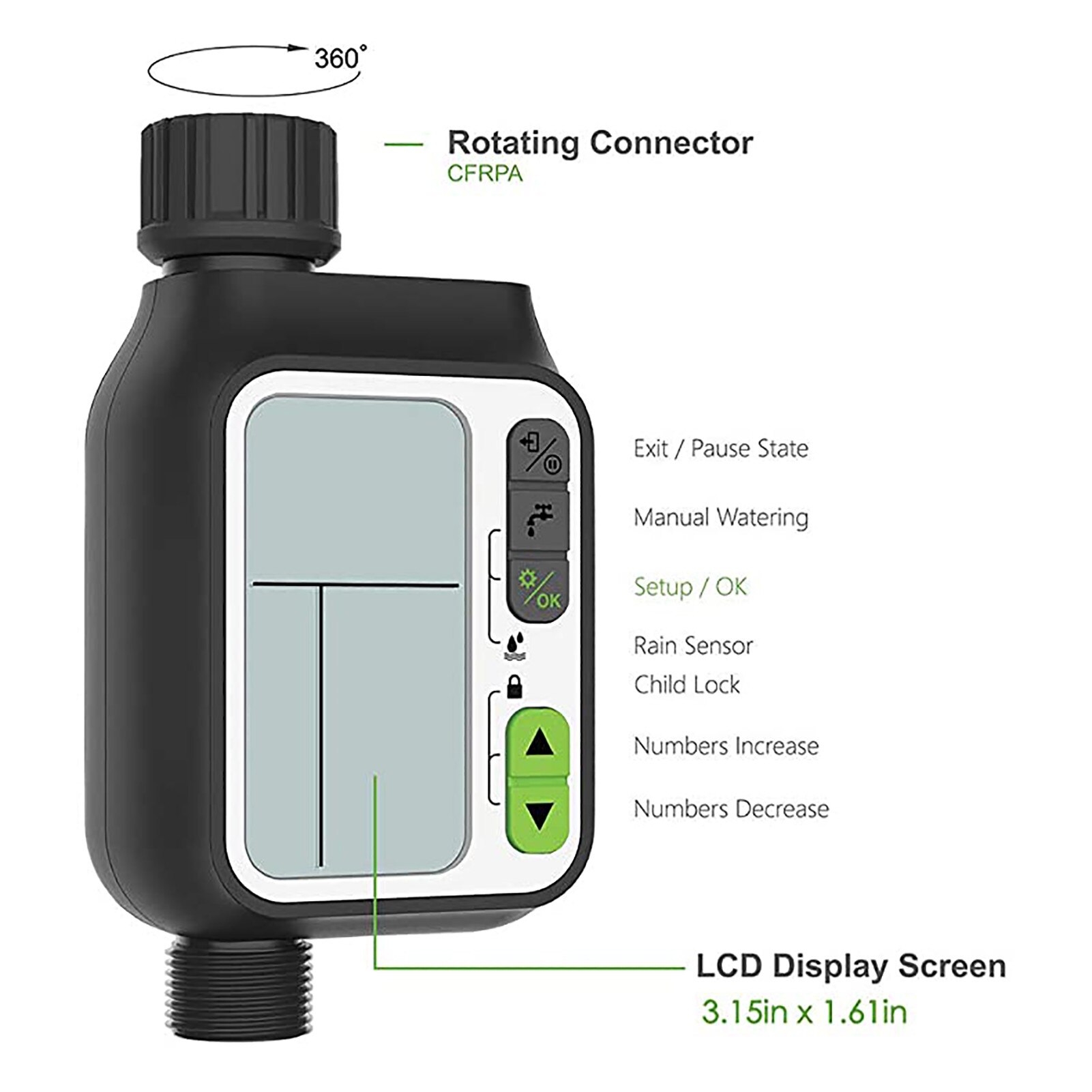 Automatic Smart Water Timer Digital LCD Screen Hos... – Grandado