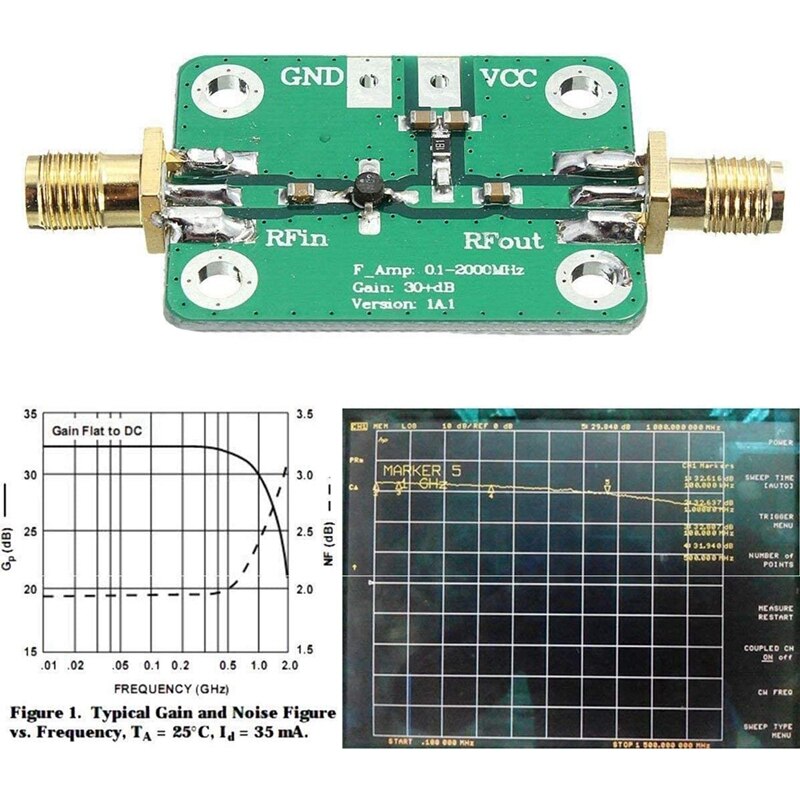 0.1-2000MHz SDR LNA WideBand RF Amplifier 30DB Hig... – Vicedeal