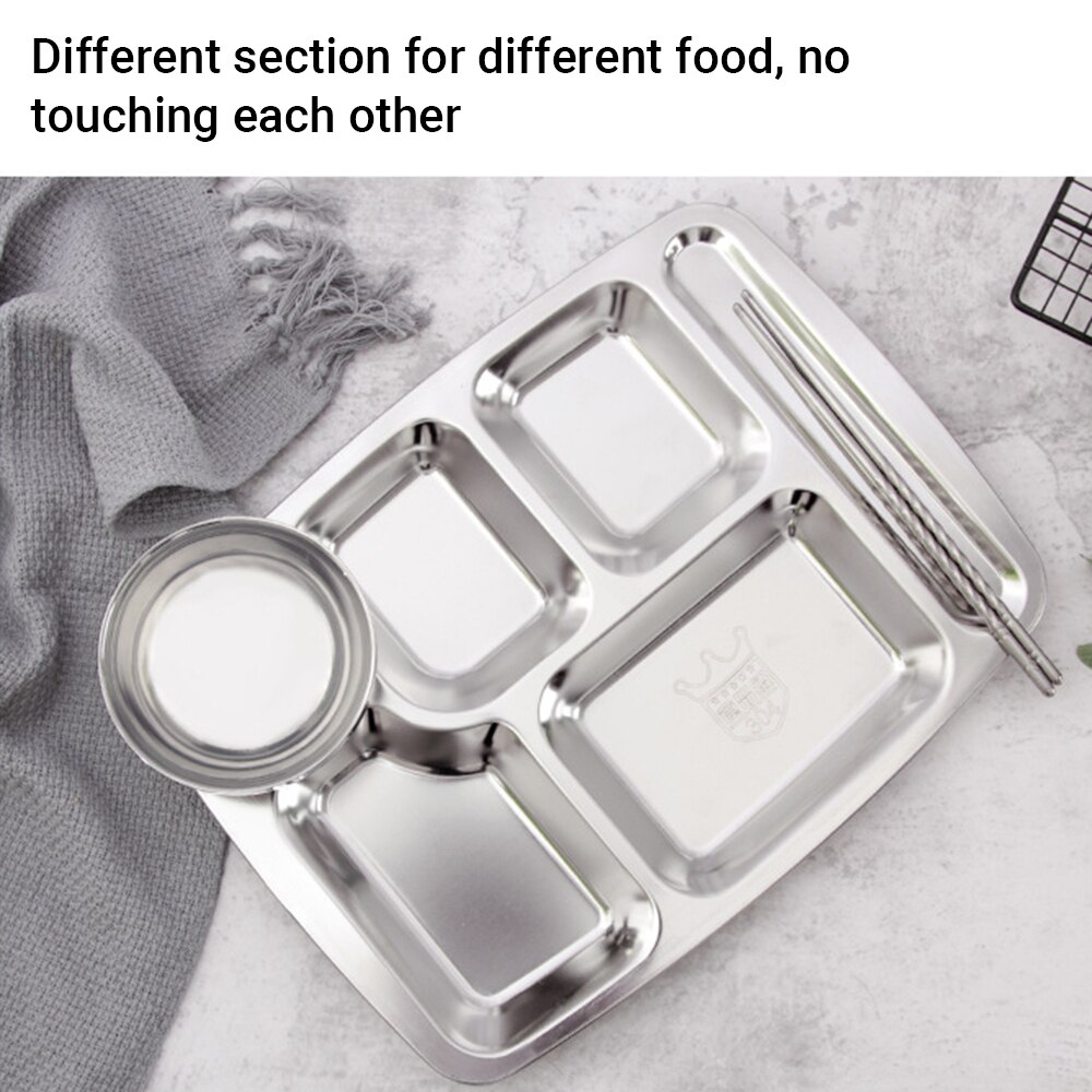 Meal Tray Stainless Steel Divided Dinner Tray Lunc... – Grandado