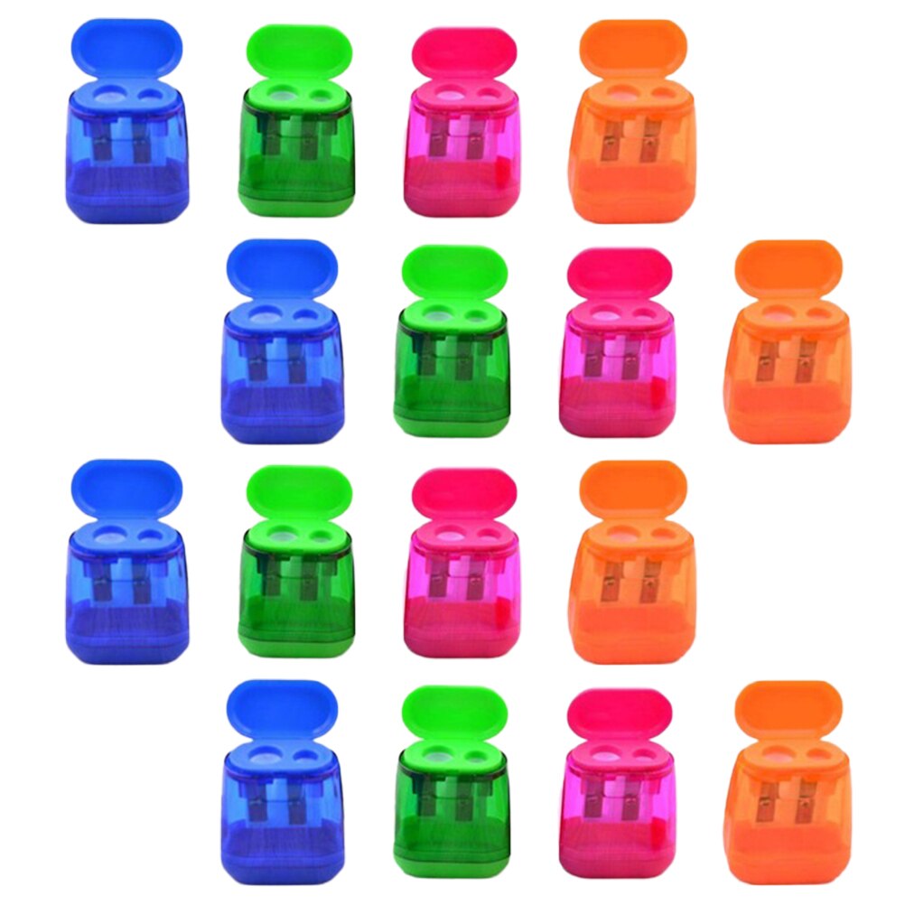 16pcs Manual Pencil Sharpener Plastic Pencil Sharp... – Grandado