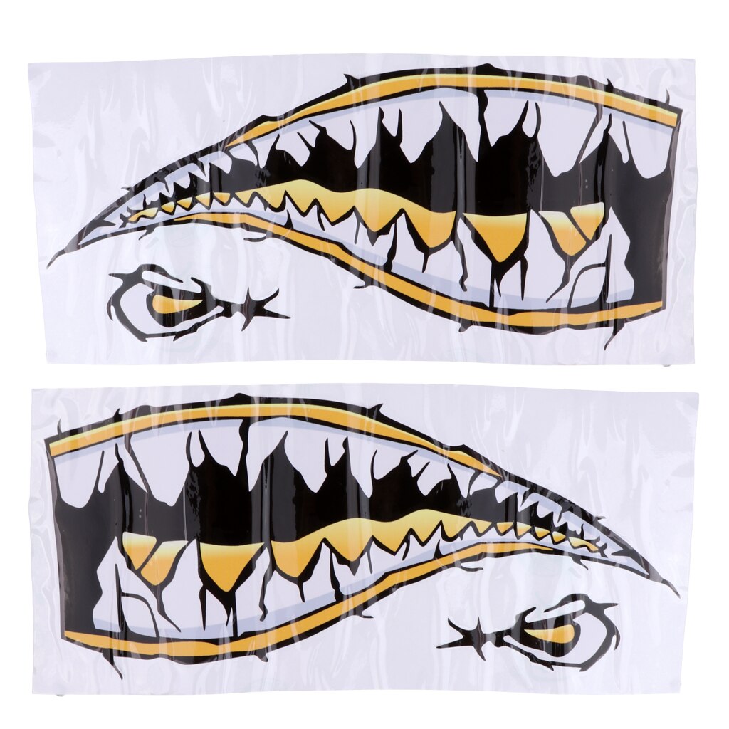 2Pcs Waterproof Large Shark Teeth Mouth Decals Sti... – Grandado