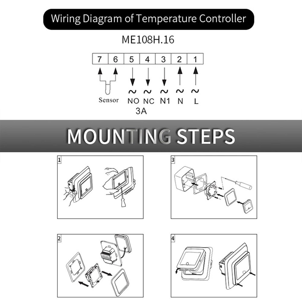 Household WIFI Electric Programmable Thermostat 16... – Grandado