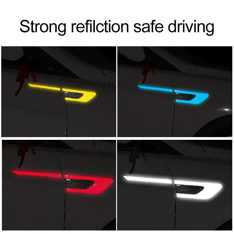 2 Stks/set Auto Reflecterende Stickers Veiligheids... – Grandado