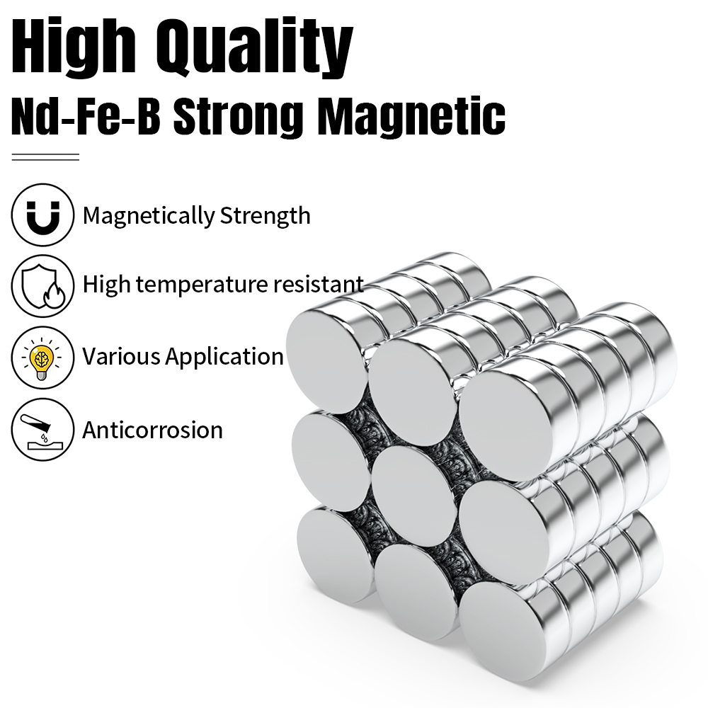 2~200pcs Strong Round Magnet 12x5mm for Fridge Mag... – Grandado