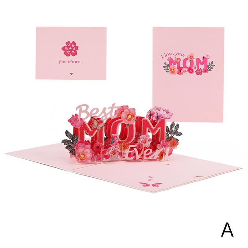 Best MOM Greeting Card With Envelope 3D Up Blessin... – Grandado