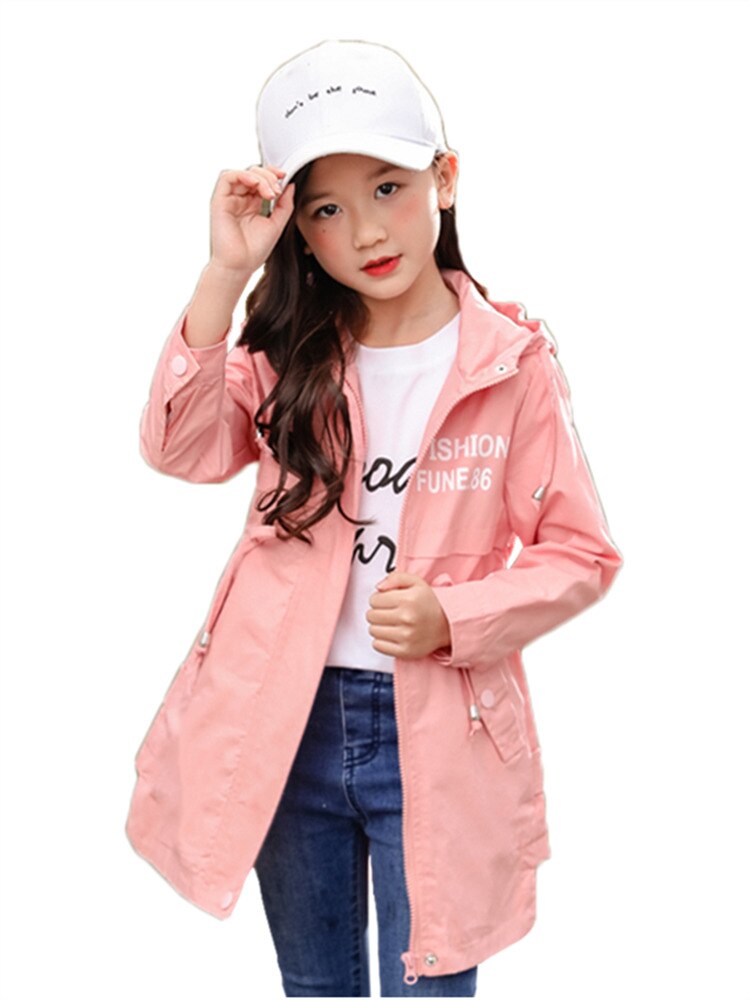 Girls Hooded Trench Coats For Girls Teenage Long W... – Grandado