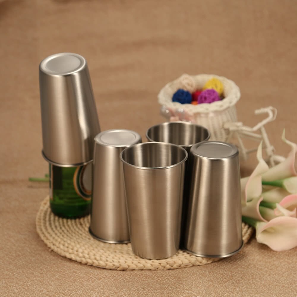 5 PCS Stainless Steel Pint Cups Tumbler Beer Mug T... – Grandado