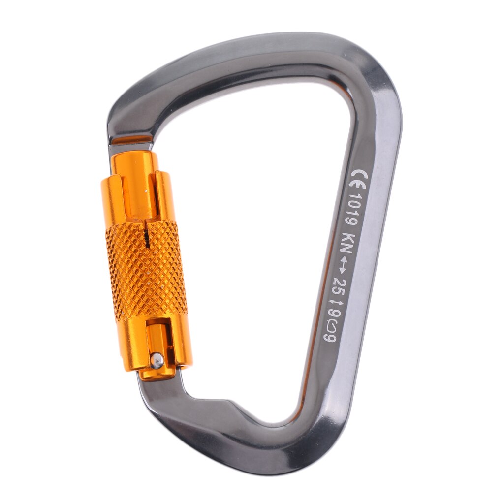 25KN Twist Gate D Carabiner Auto Locking Karabiner... – Grandado