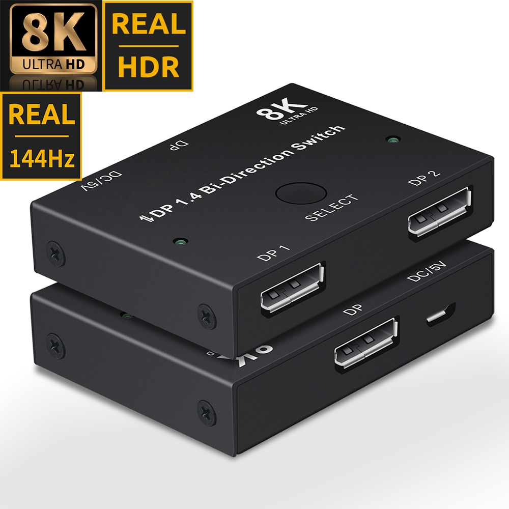 Displayport Splitter Schakelaar DP1.4 Bi-Richting ... – Grandado