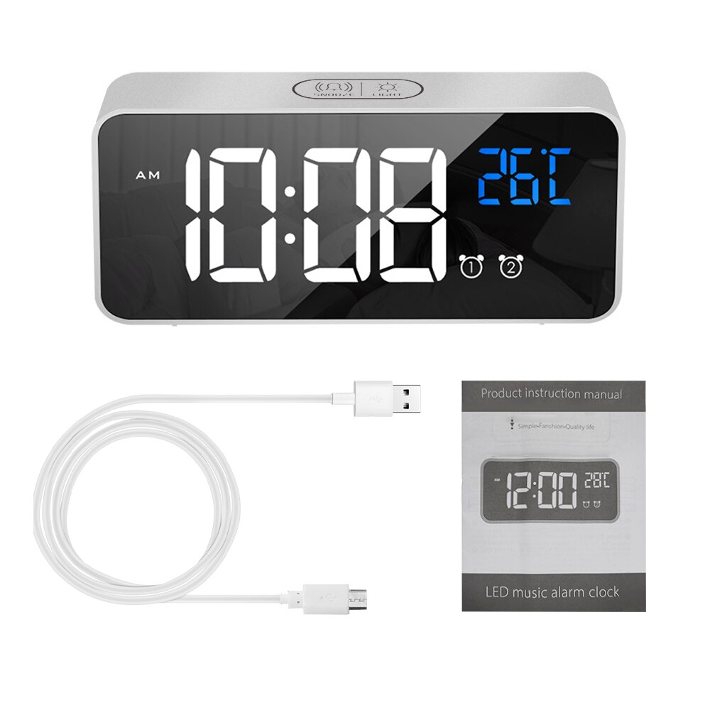 Electronic Music LED Clocks Table Clock Digital Al... – Vicedeal