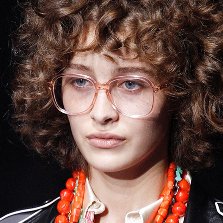 Clear Jelly Pink Glasses Frame for women Oversized... – Grandado