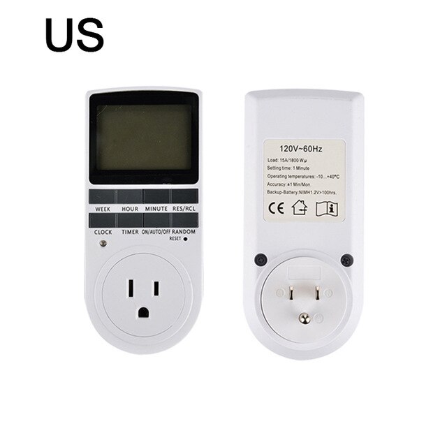 Digital Timer Switch Programmable Timing Socket EU... – Vicedeal