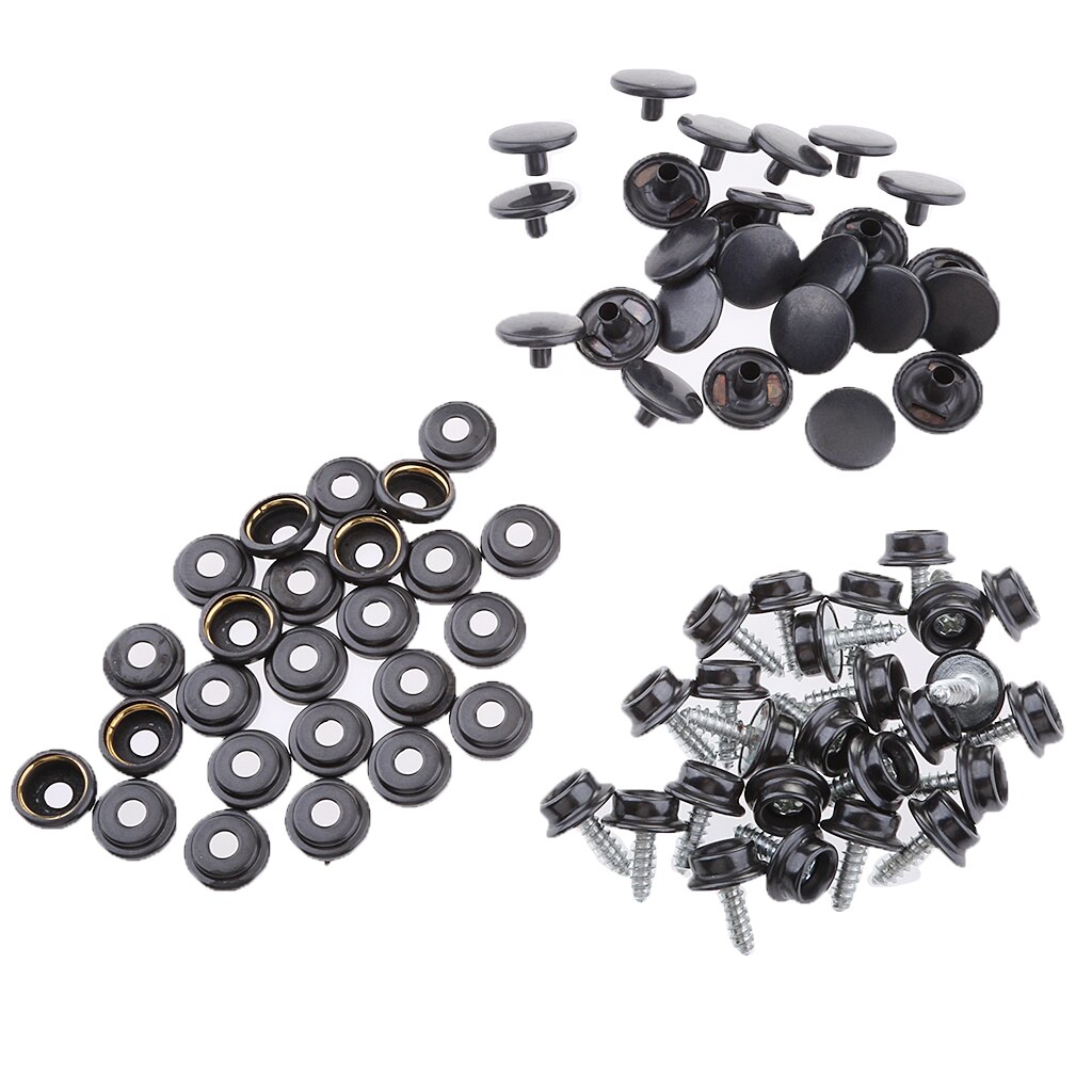 75 Pcs 12 Mm Snap Fastener Schroeven Studs Button ... – Grandado