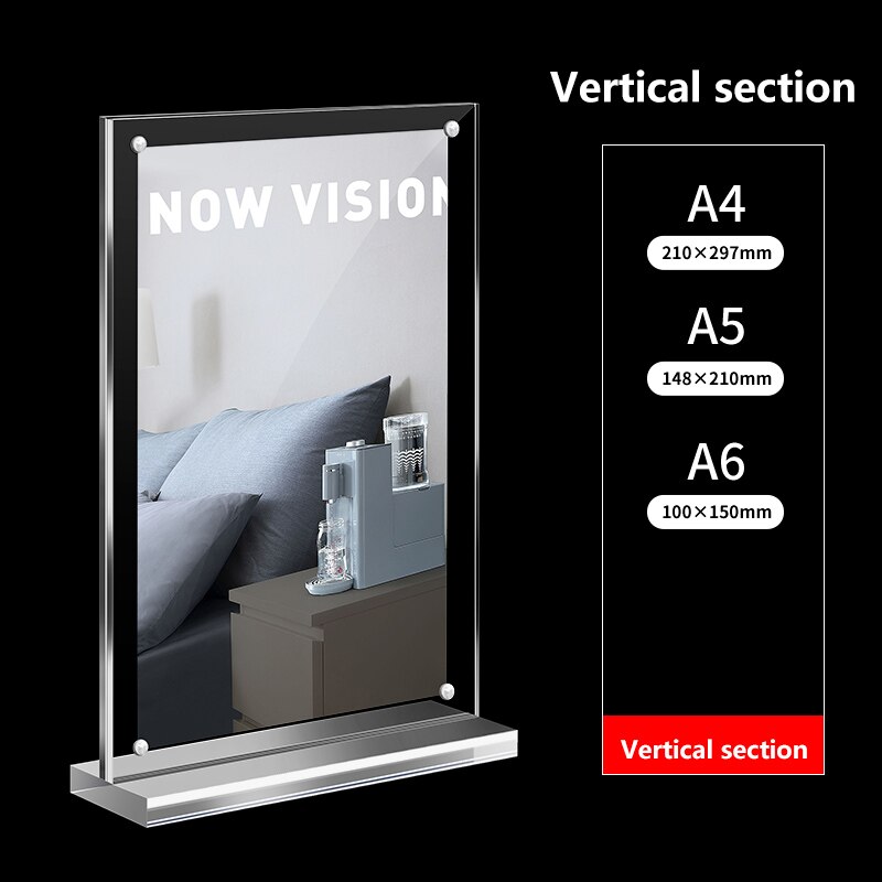 Acryl A4 Staande Display Stand Desktop Reclame Pri... – Vicedeal