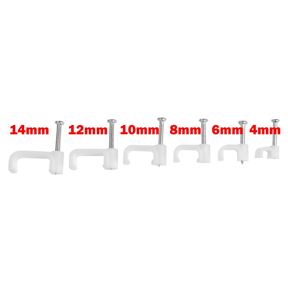 Clips de câble carrés blancs de 4mm à 14mm, 100 pi... – Grandado