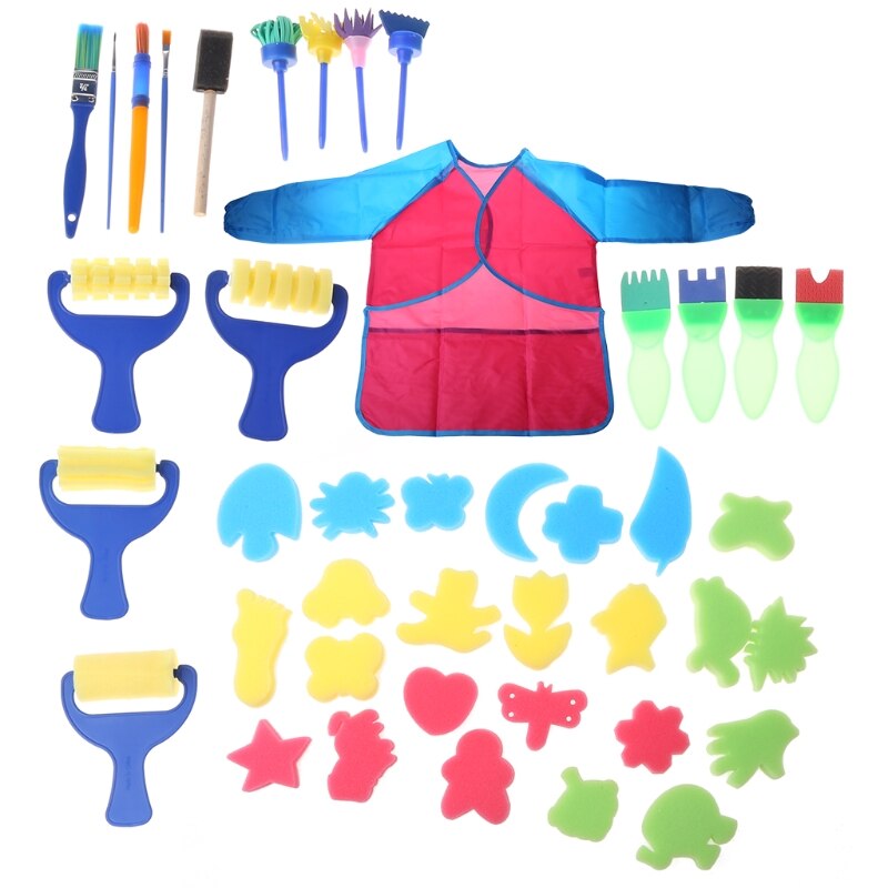 Early DIY Learning Kids Art Sponge Painting Brushe... – Grandado