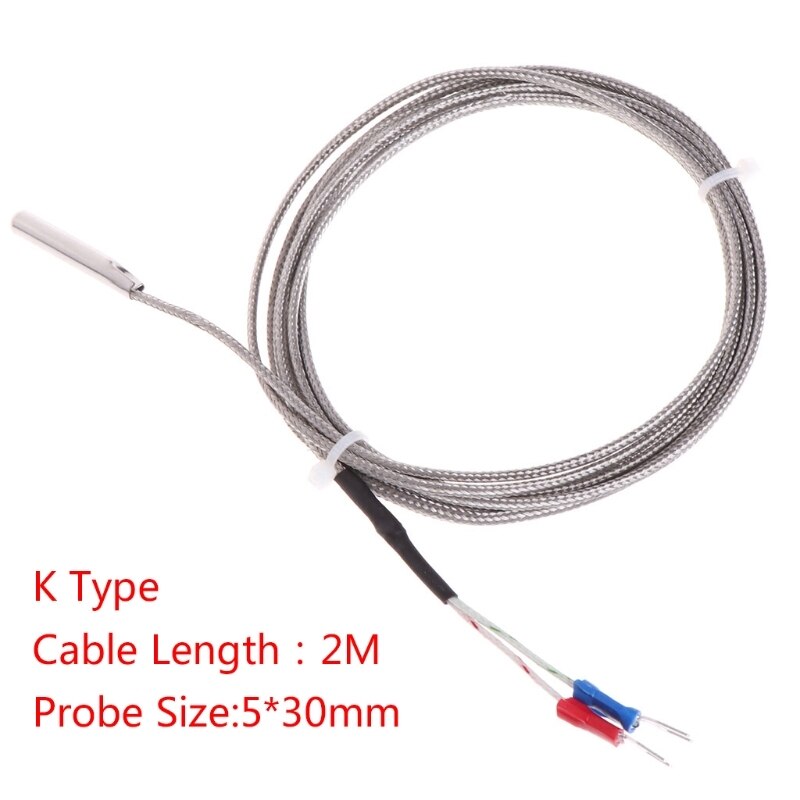 K Type Thermocouple Probe Temperature Sensor 2m Ca... – Grandado