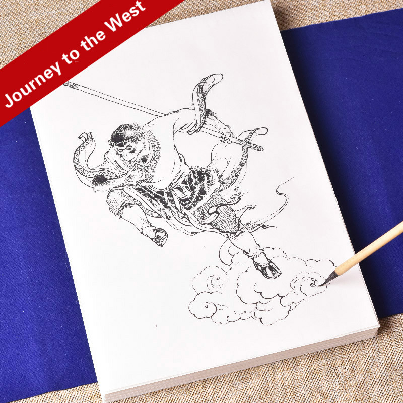 Line Drawing Manuscript Journey to the West Charac... – Vicedeal