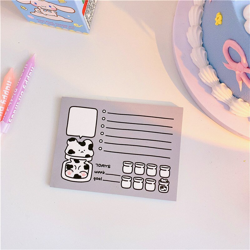 50 pages Cute Plush Cow Memo Pad Kawaii Stationery... – Grandado