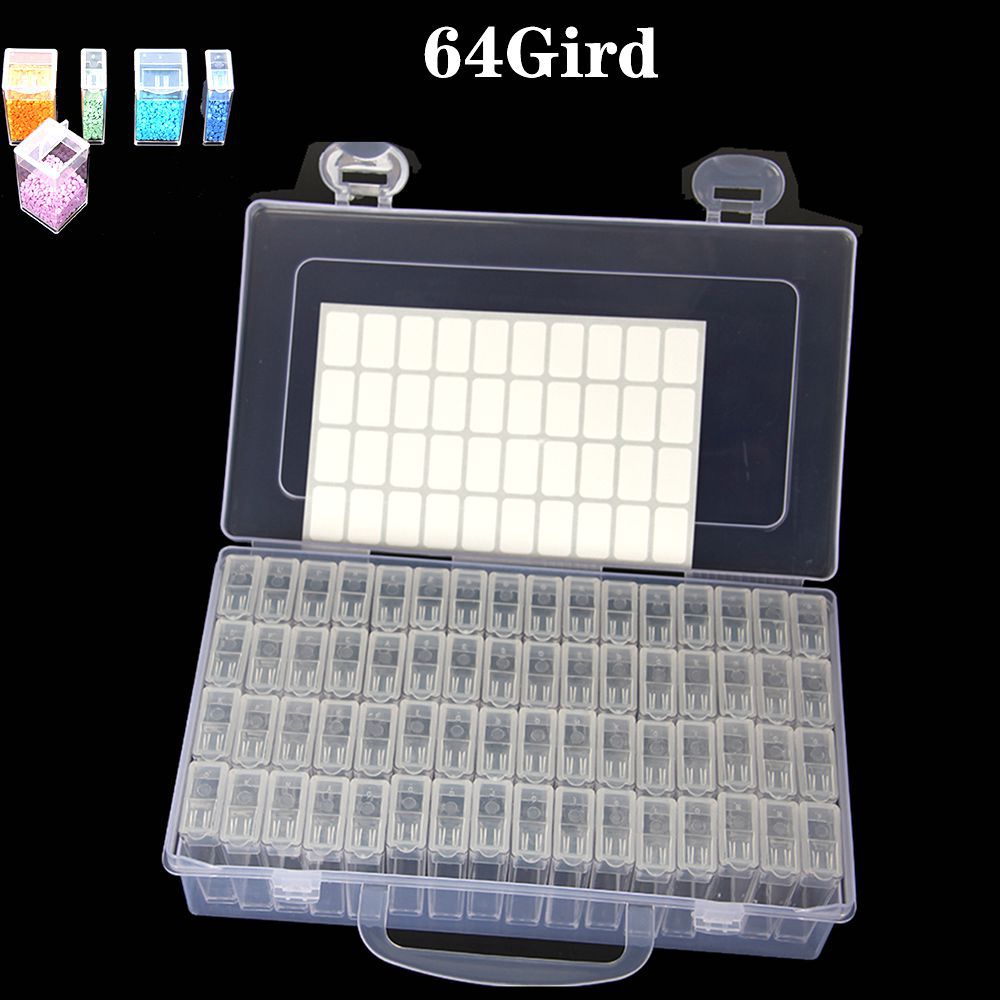 48/56 Grids 5D Diamant Schilderen Opbergdoos Conta... – Grandado