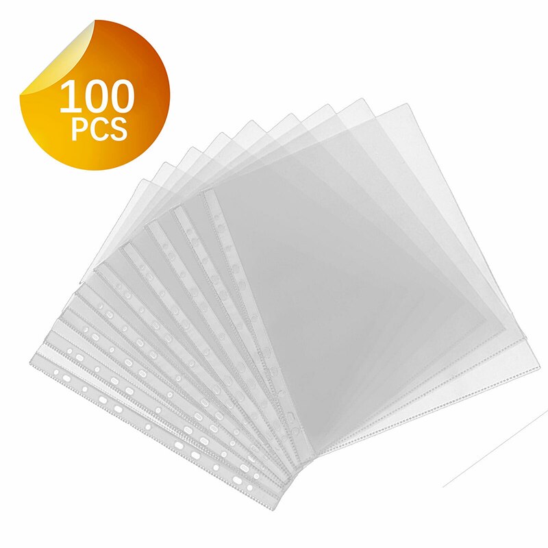 100Pcs A4 Protectors Transparent Office School Cle... – Grandado