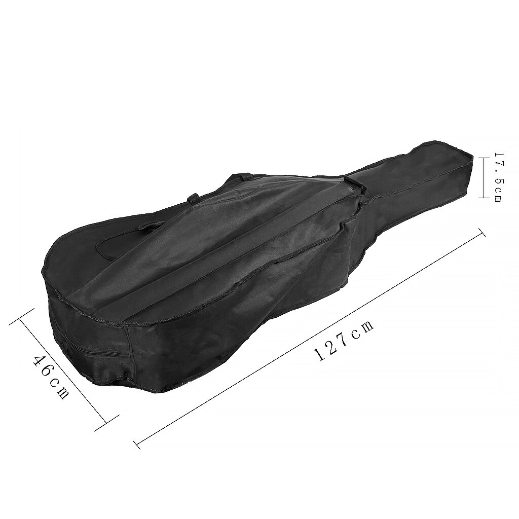 4/4 Cello Bag Black Nylon Case W/ Waterproof Soft ... – Grandado
