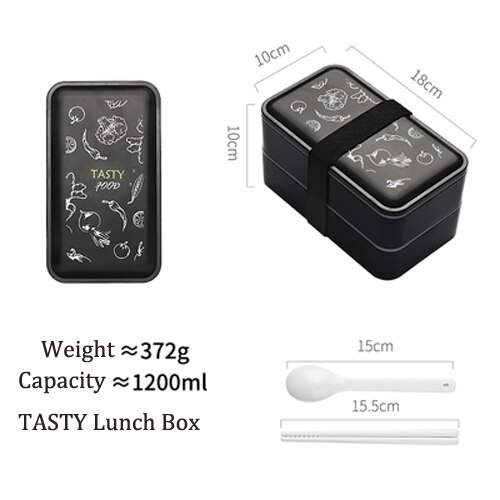 Portable Rectangular Lunch Box Double Plastic Heal... – Grandado