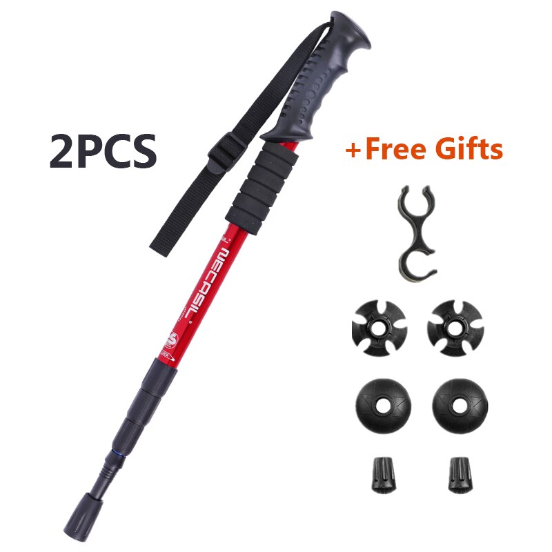 2Pcs/lot Walking Sticks Telescopic Trekking Ultral... – Vicedeal