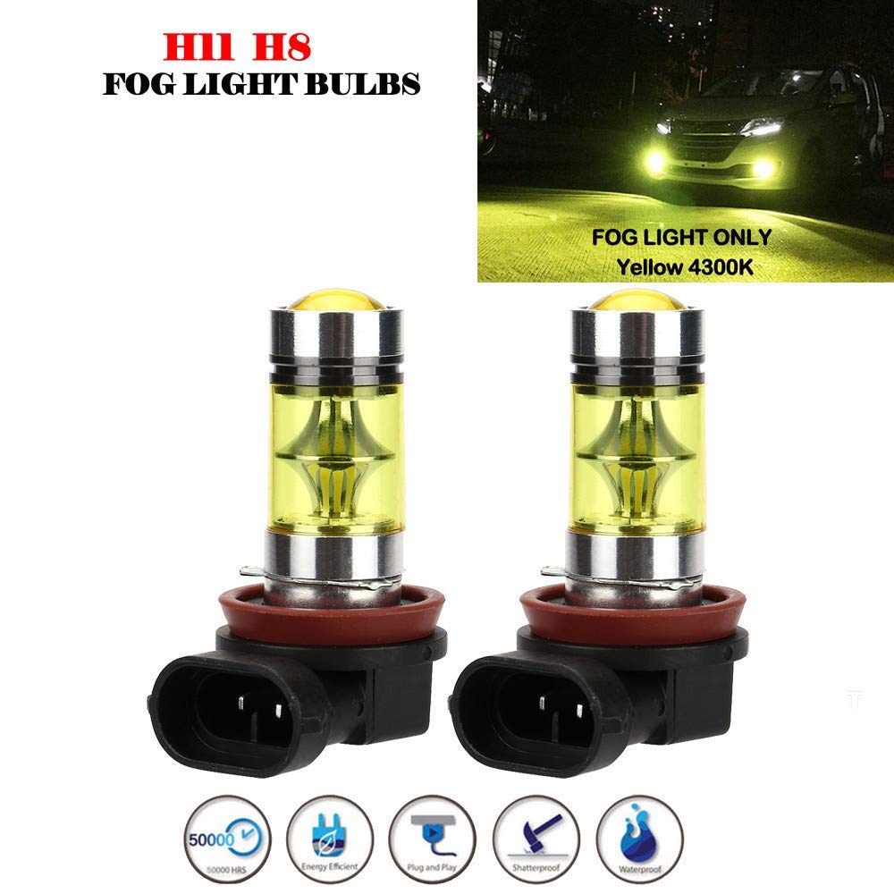 Pair 100W H11 H8 H9 H16LL 6500k bombillas 4300K Ye... – Grandado