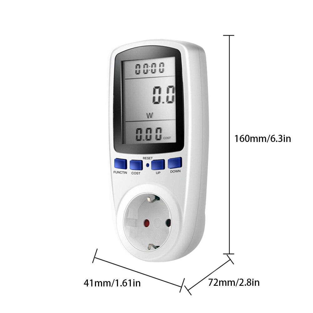 230V Electricity Usage Monitor Plug Power Meter En... – Grandado