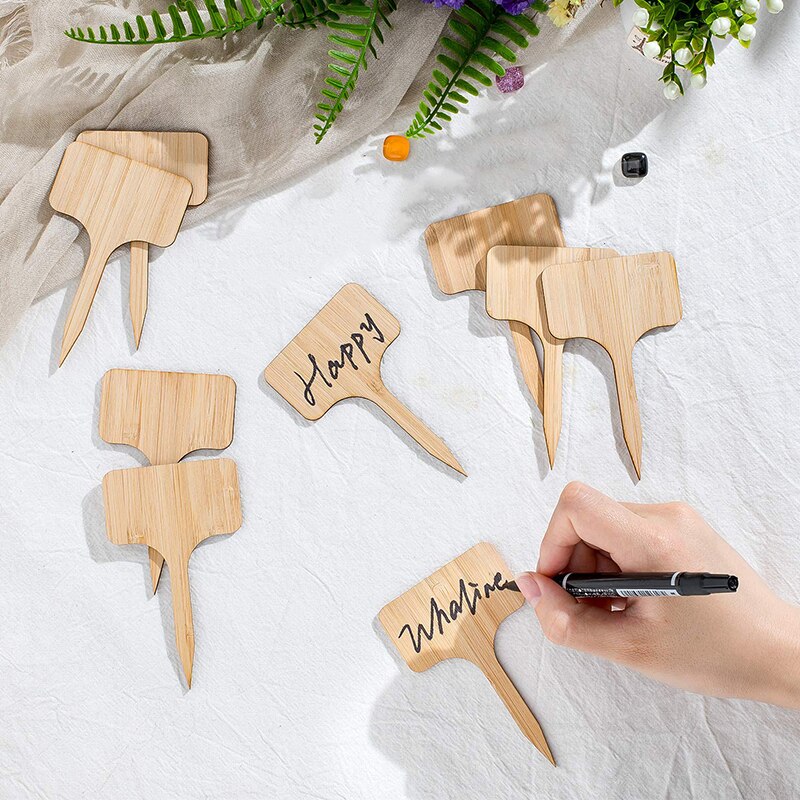 50Pcs Bamboo Plant Labels Eco-Friendly Plant Sign ... – Grandado