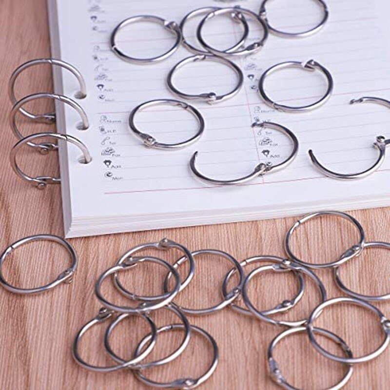 100Pcs Bindmiddel Ringen 30Mm Zilveren Metalen Boe... – Grandado