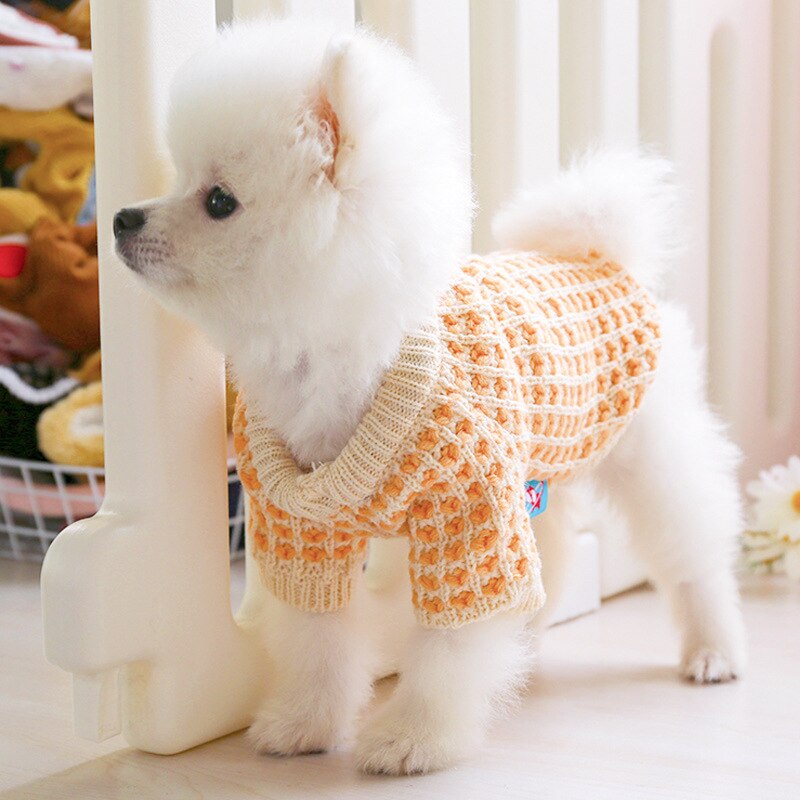 Knitted Sweater Pet Dog Clothes Clothing Dogs Supe... – Grandado
