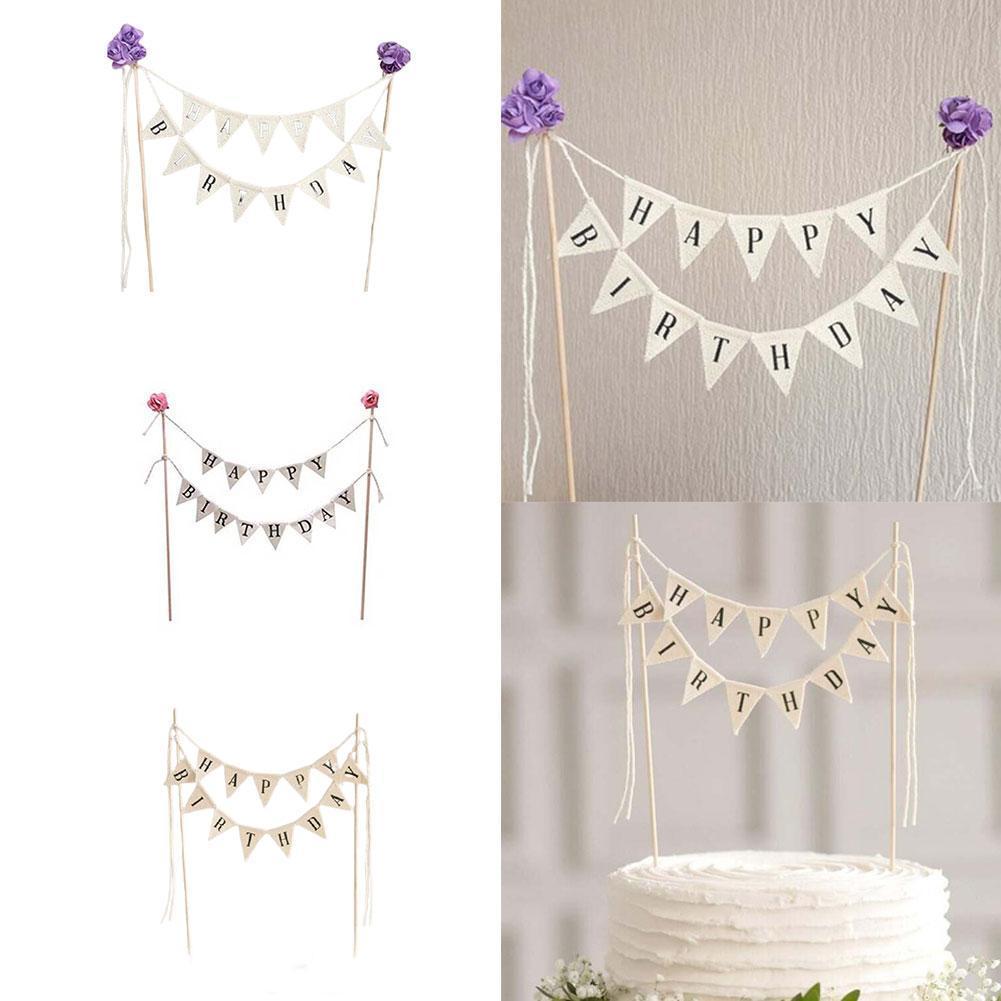 Birthday Cake Flag Topper Baking Decoration Tools ... – Vicedeal