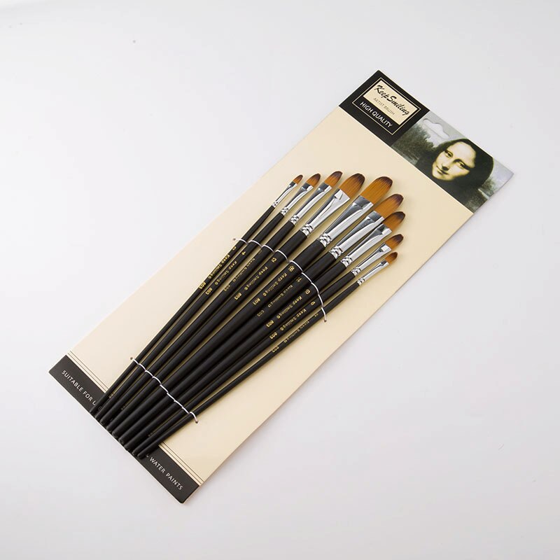 9 stk/sæt maling efter tal pensler akvarel gouache... – Grandado