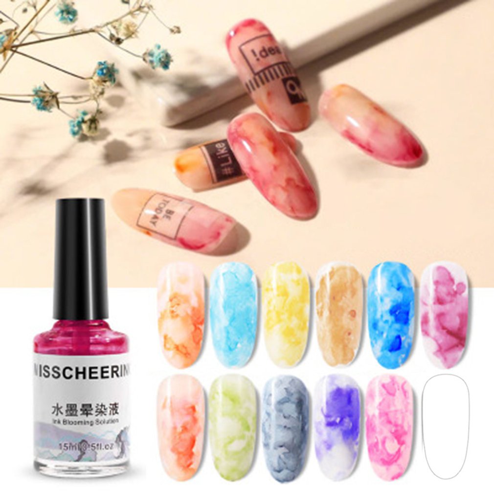 Nail Ink Smudge Bubble Margin Marbling Gradient Na... – Grandado