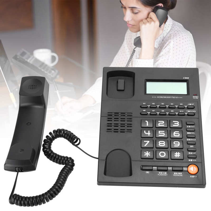 Home Landline Phone Wired Telephone Desk Corded Ph... – Grandado
