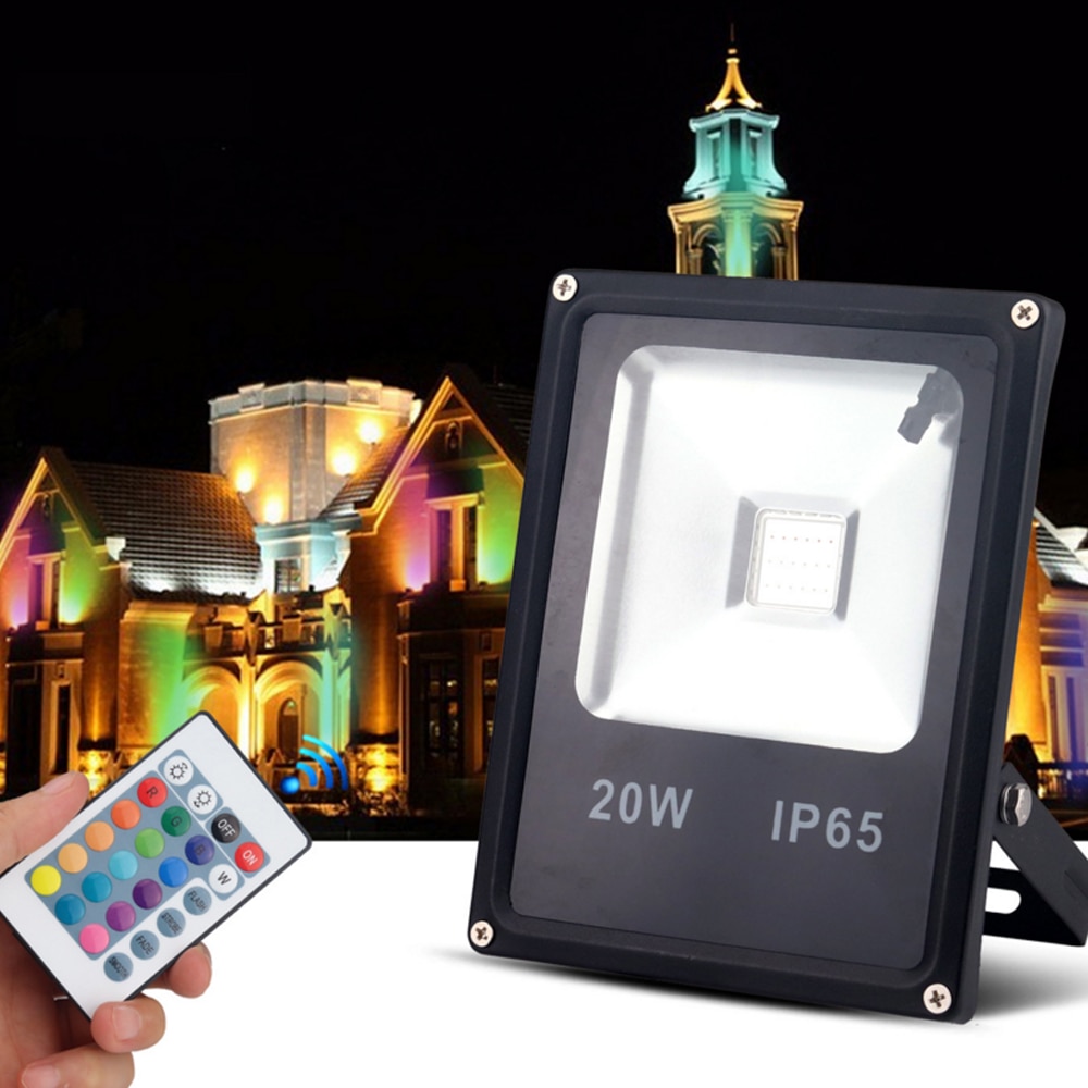 RGB LED FloodLight With Remote Control 10W 20W 30W... – Vicedeal