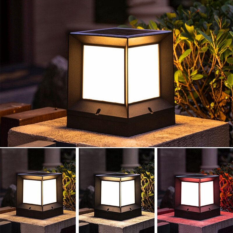 Solar Pillar Lamp Outdoor Waterproof Column Head L... – Grandado