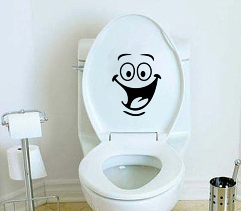 Cartoon Smile Face Big Mouth Toilet Stickers Wall ... – Grandado