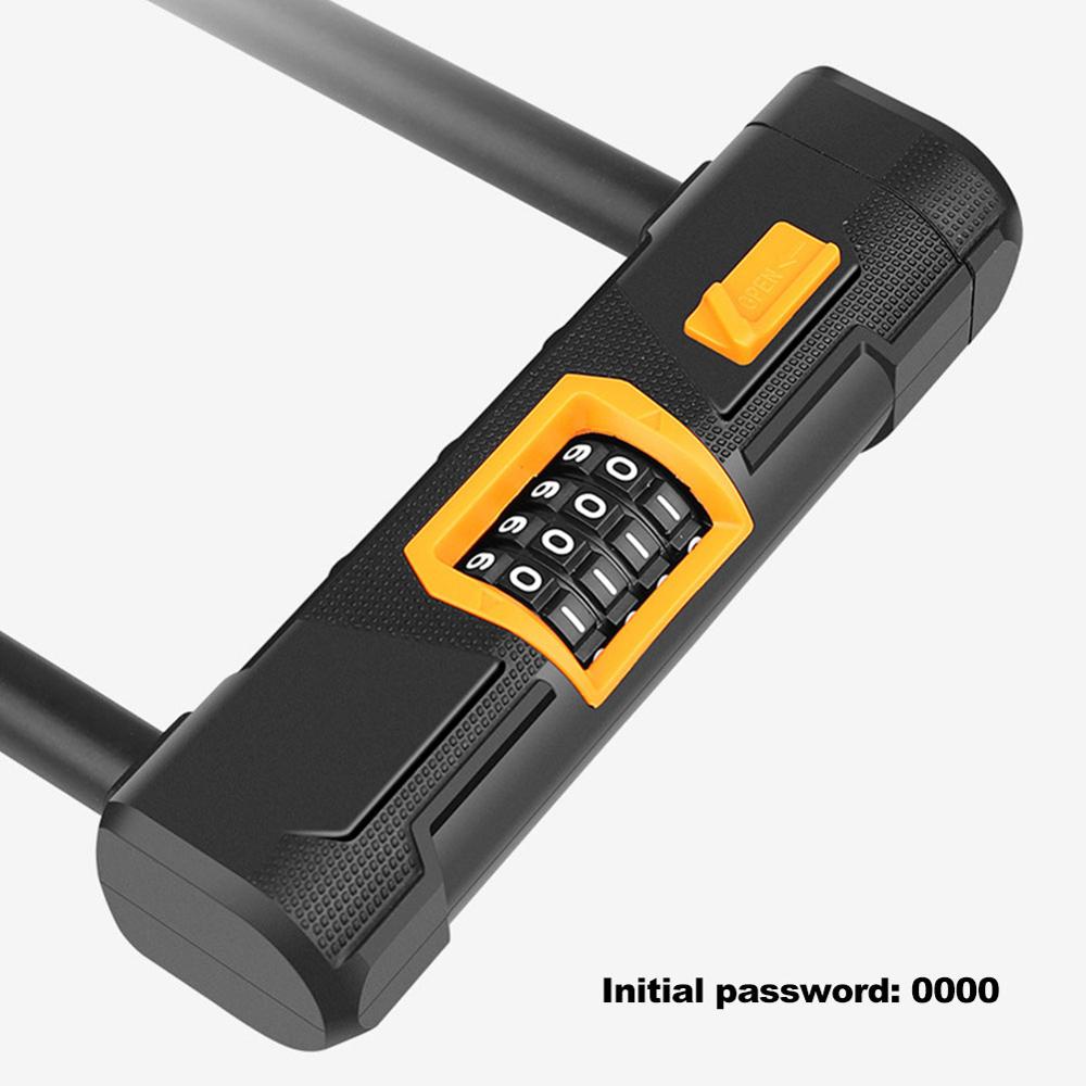 U-shaped coded lock bicycle lock 4 Digit Number Co... – Grandado