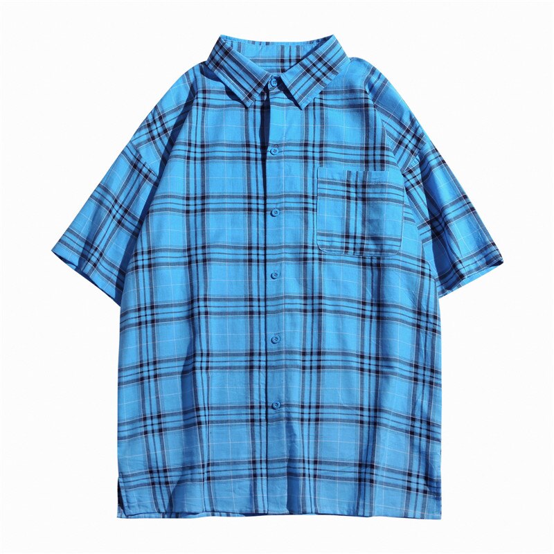 Dark Icoon Plaid Shirt Mannen Preppy Stijl Mannen ... – Grandado