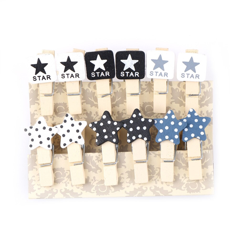 1 pack Mini Natural Wooden Clothes Photo Paper Peg... – Grandado