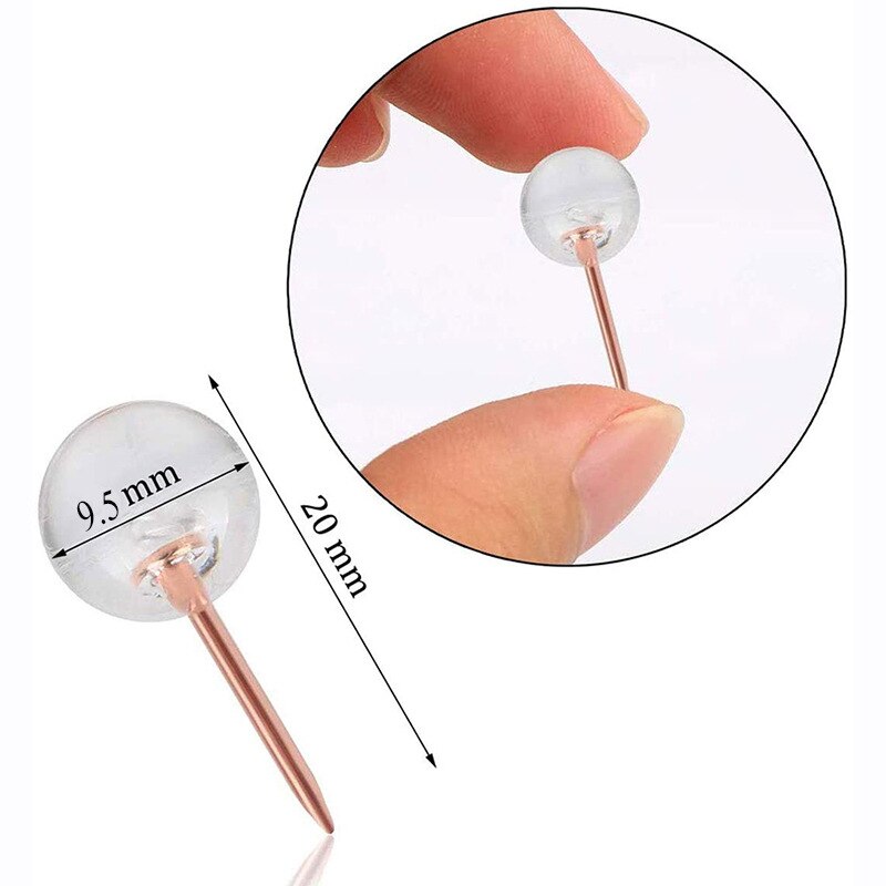 Chincheta de Metal rosa transparente para oficina,... – Grandado