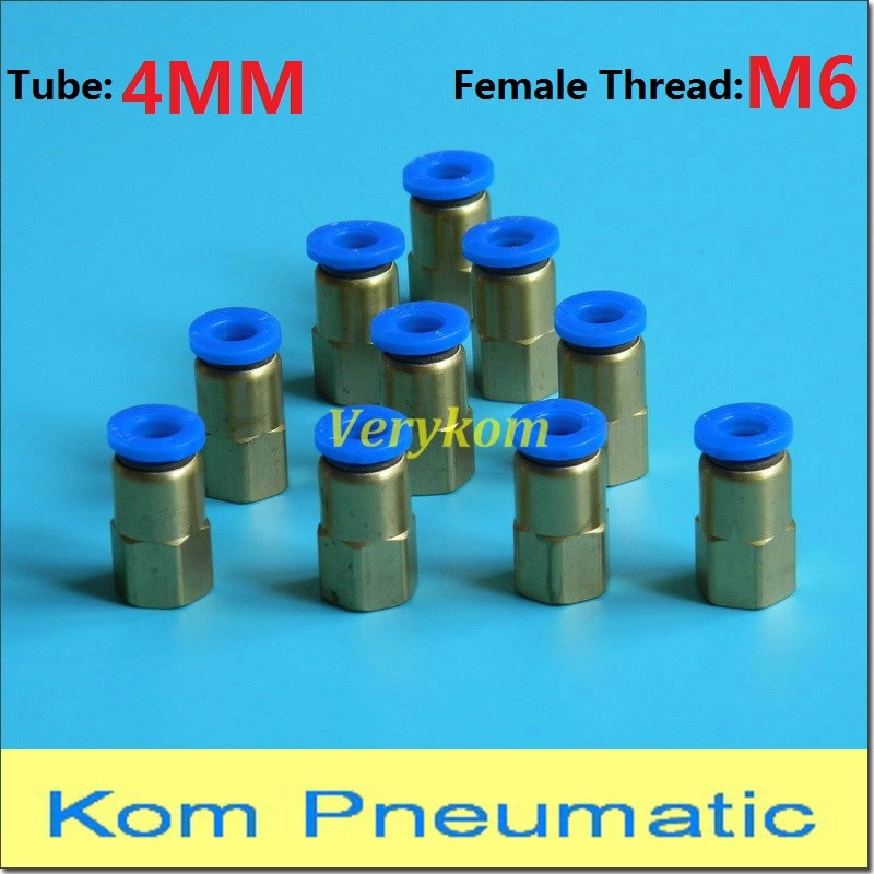 10X APCF PCF 4mm-M6 Pneumatic 4MM Tube Push In M6 ... – Grandado